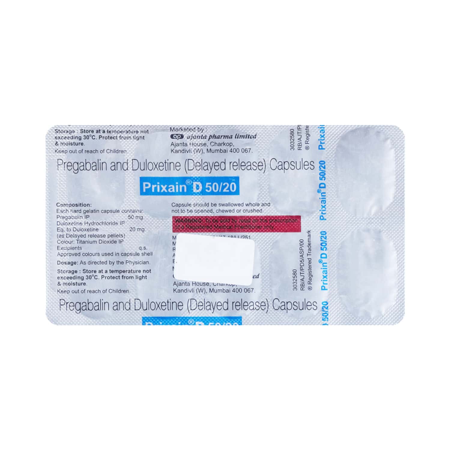 Prixain D 50/20 Strip Of 10 Capsules: Uses, Side Effects, Price ...