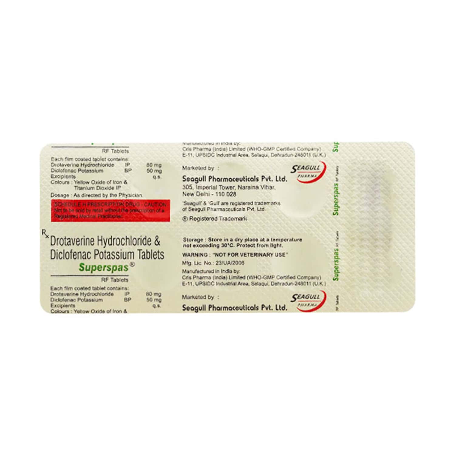Buy Superspas Rf Strip Of 10 Tablets Online & Save Up to 24% at PharmEasy