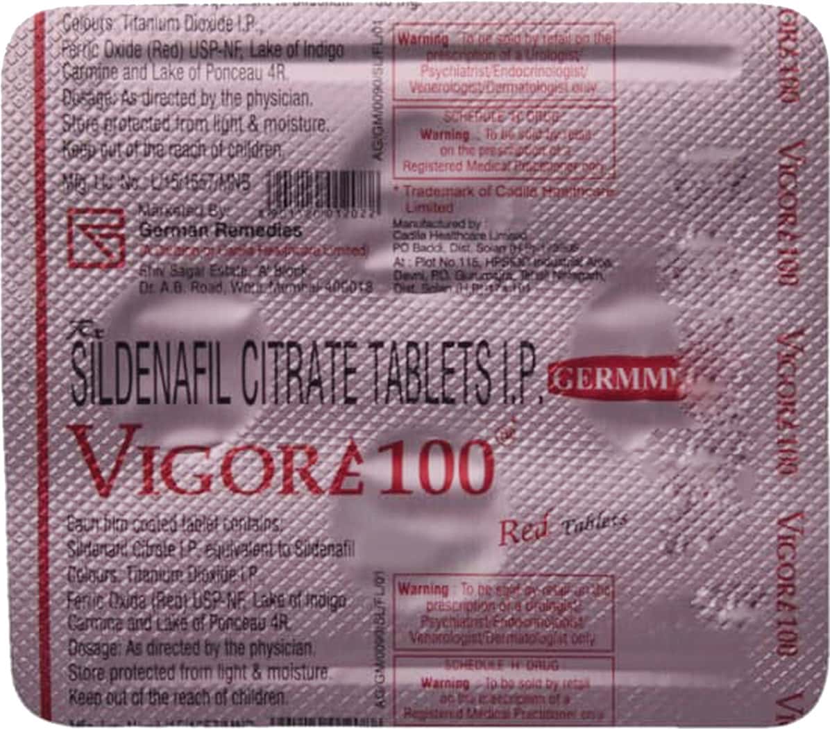 Vigore 100 Red Tablet: Uses, Side Effects, Price, Dosage & More Info ...