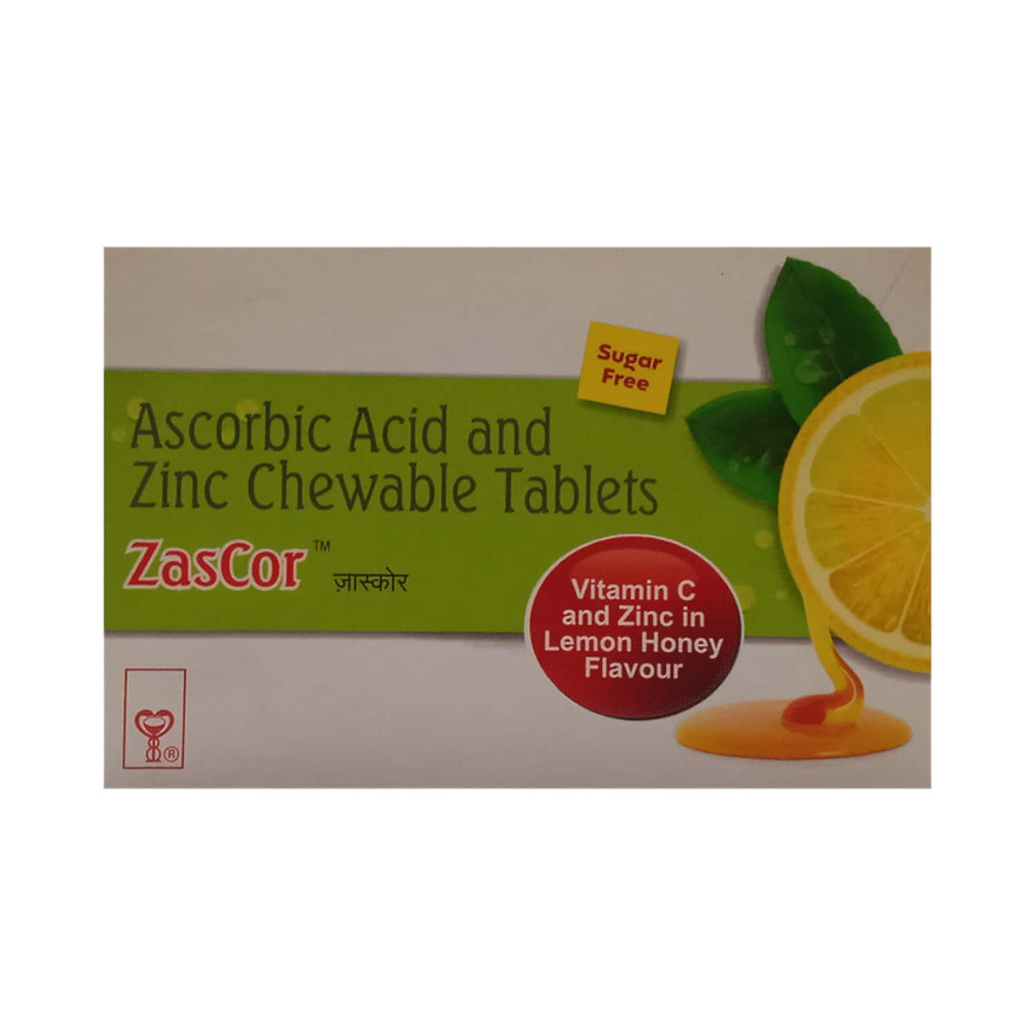 Zascor Lemon Honey Flavour Sugar Free Strip Of 15 Chewable Tablets ...
