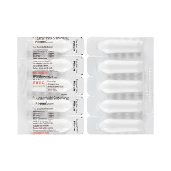Buy Pileum Strip Of 7 Rectal Suppositories Online & Save Up to 24% at ...