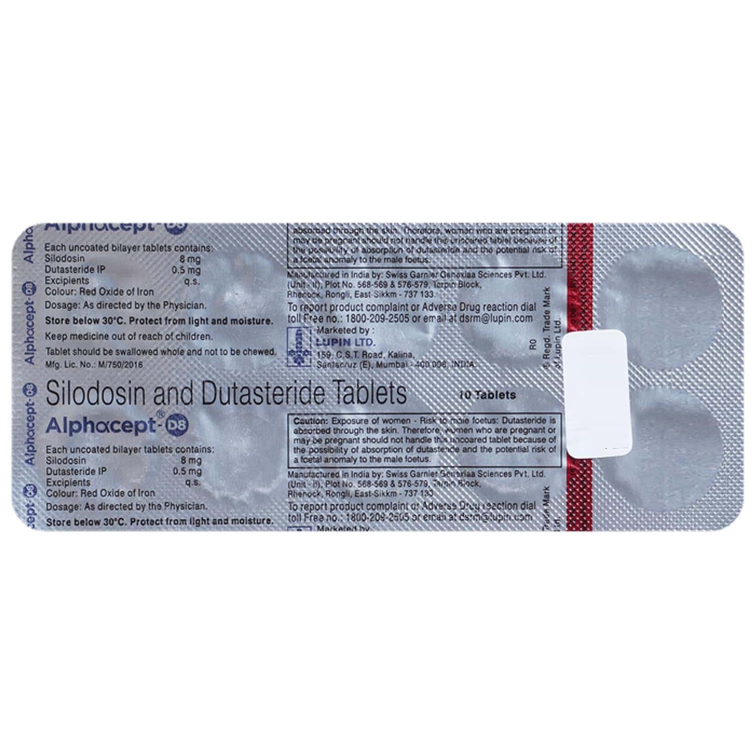 Alphacept D 8mg Strip Of 10 Tablets: Uses, Side Effects, Price & Dosage ...