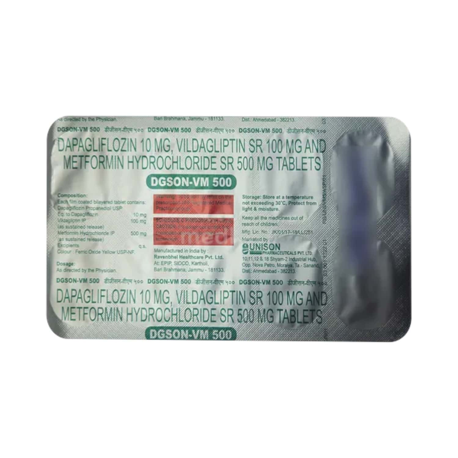Dgson Vm 500mg Strip Of 10 Tablets: Uses, Side Effects, Price & Dosage ...