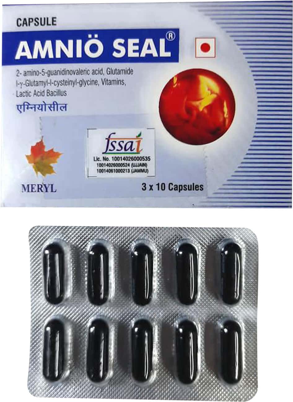 Buy Amnio Seal Strip Of 10 Capsules Online & Save Up to 24% at PharmEasy