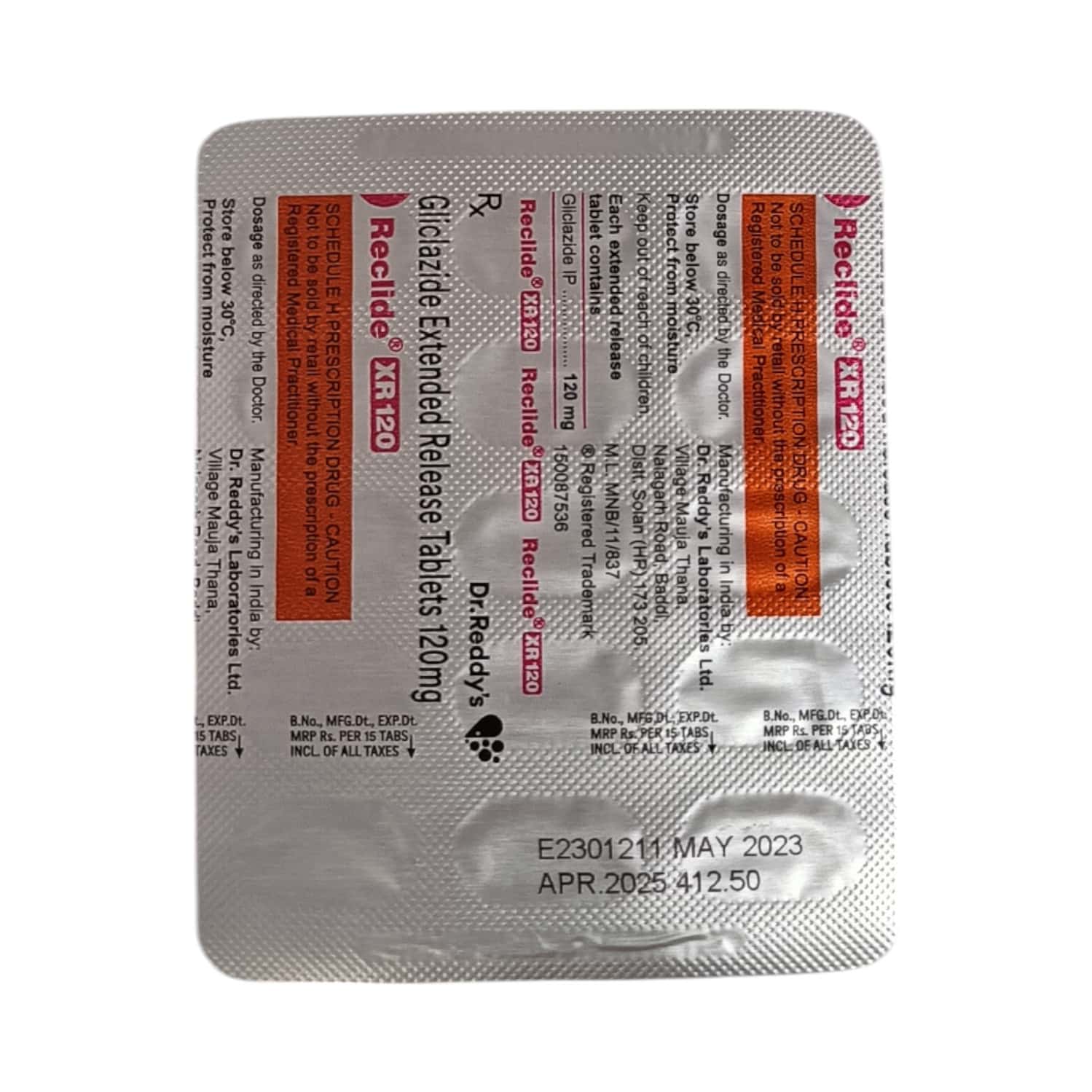 Reclide Xr 120 MG Tablet (15): Uses, Side Effects, Price & Dosage ...