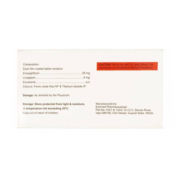 Empadoz L 25/5mg Strip Of 10 Tablets: Uses, Side Effects, Price ...