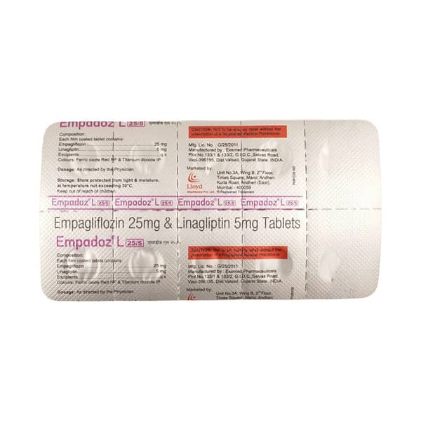 Empadoz L 25/5mg Strip Of 10 Tablets: Uses, Side Effects, Price ...