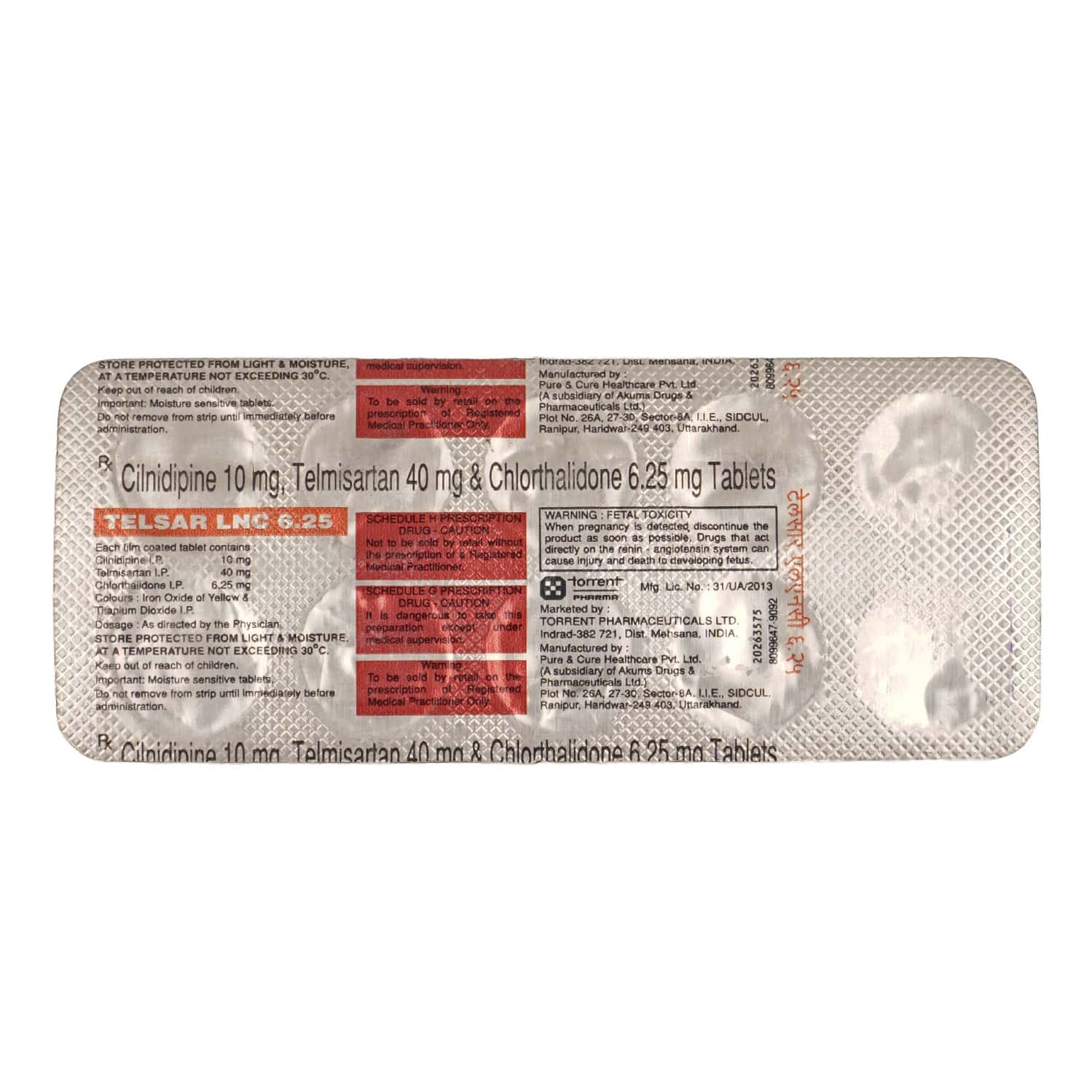 Telsar Lnc 6.25mg Strip Of 10 Tablets: Uses, Side Effects, Price ...