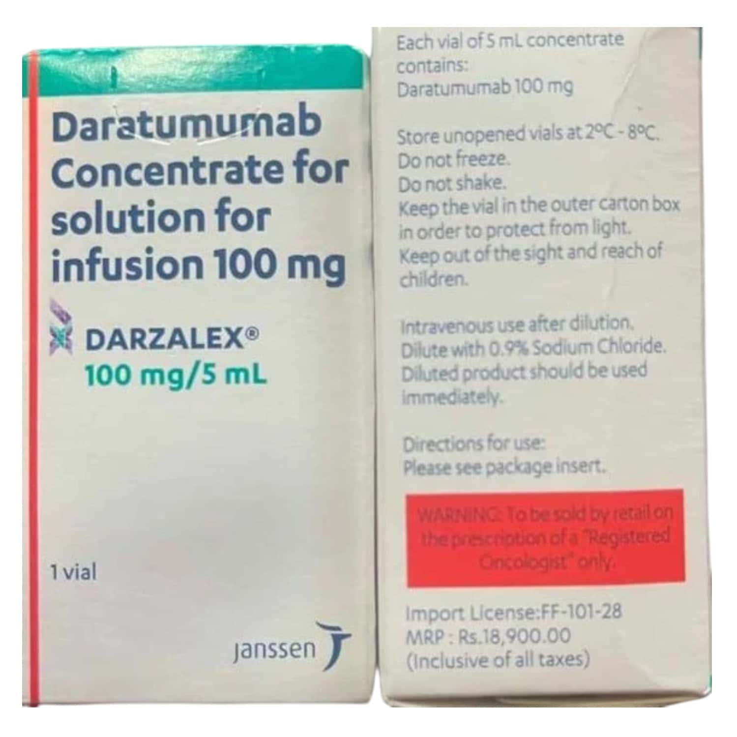 Darzalex 100 MG Solution For Infusion (5): Uses, Side Effects, Price ...