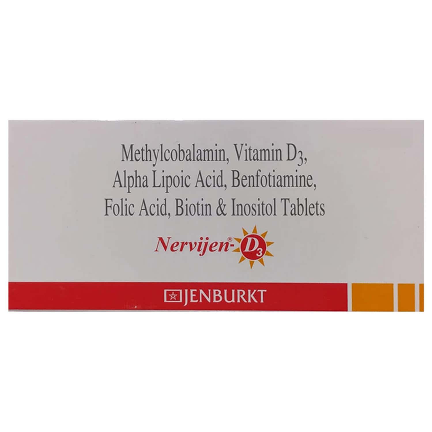 Buy Nervijen D3 Strip Of 10 Tablets Online & Save Up to 24% at PharmEasy