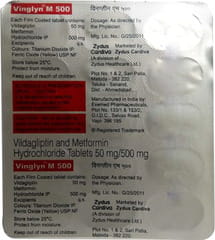 Vinglyn M 500 Tablet: Uses, Side Effects, Price, Dosage & More Info ...