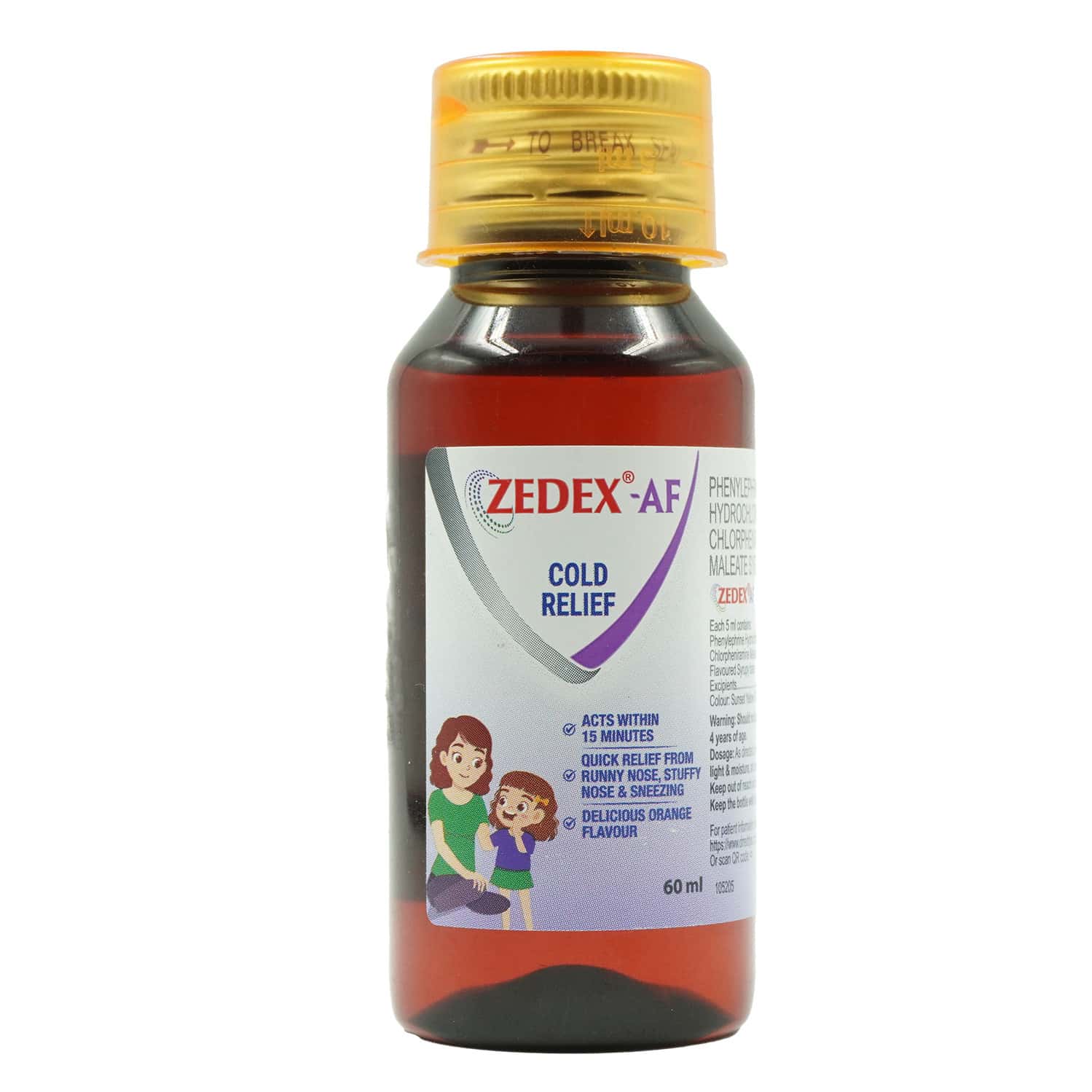 Zedex Af Delicious Orange Flavour Bottle Of 60ml Syrup: Uses, Side ...