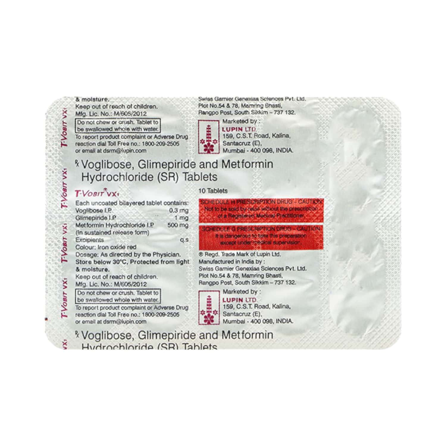 T Vobit Vx 1mg Strip Of 10 Tablets: Uses, Side Effects, Price & Dosage ...