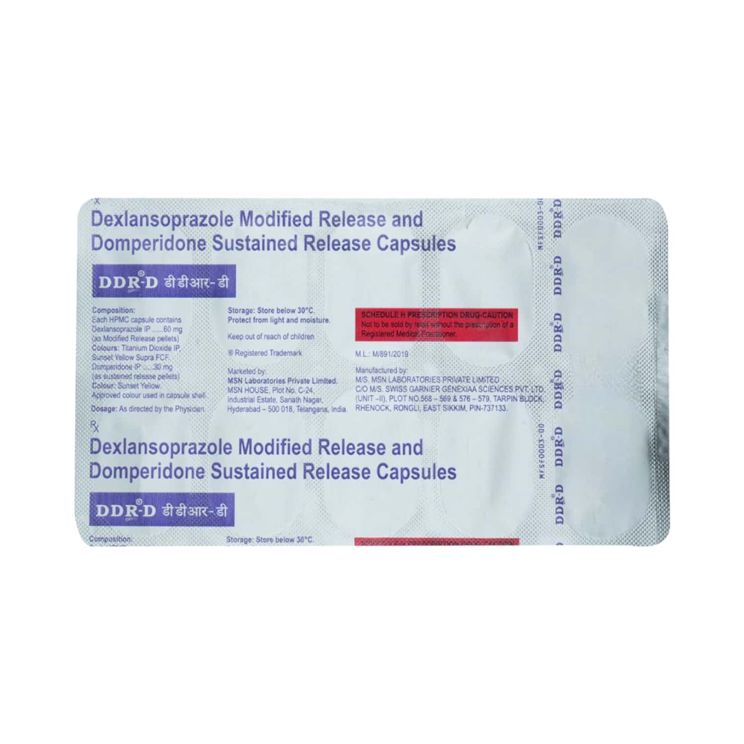 Ddr D 30/60mg Strip Of 10 Capsules: Uses, Side Effects, Price & Dosage ...