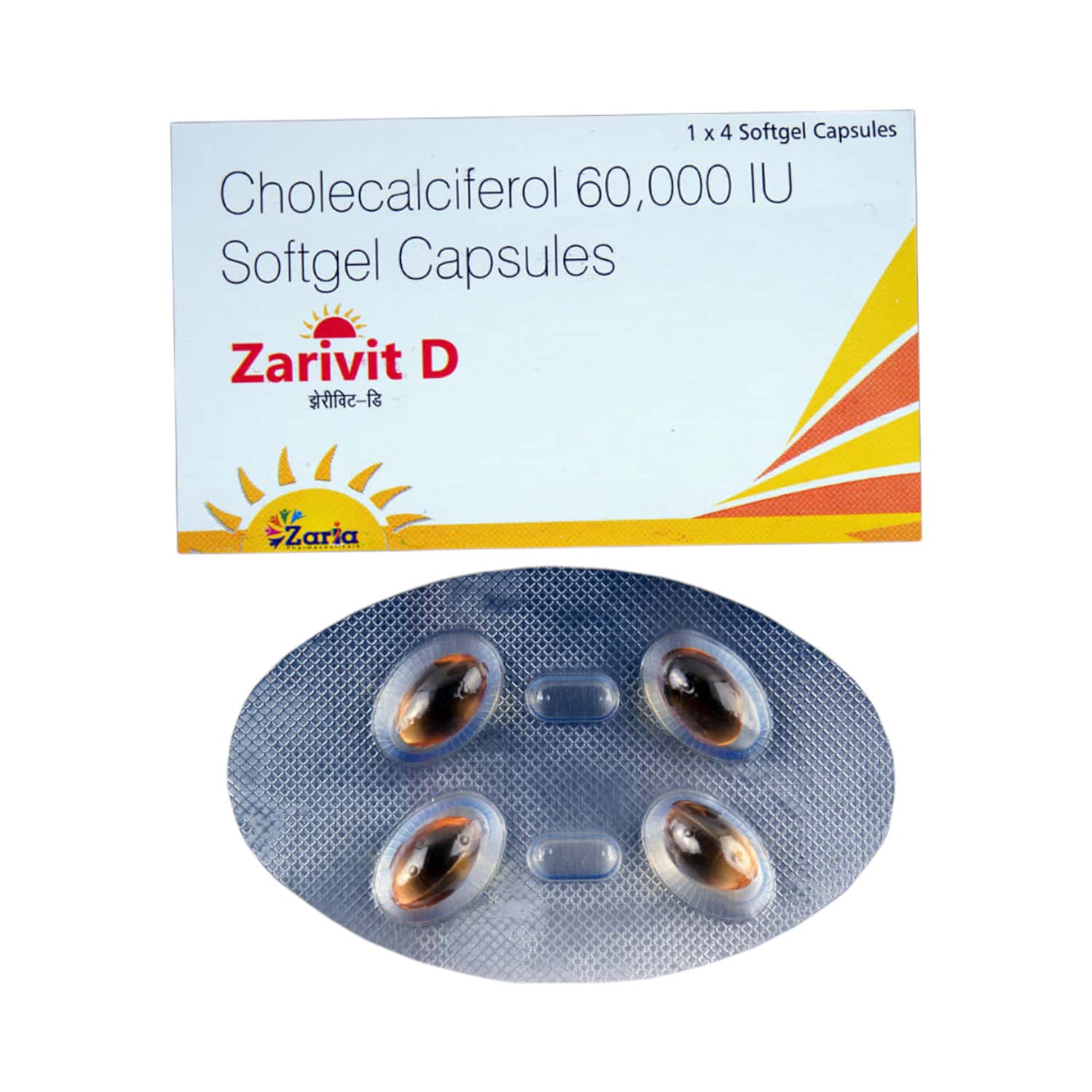Zarivit D 60000 IU Capsule (4): Uses, Side Effects, Price & Dosage ...