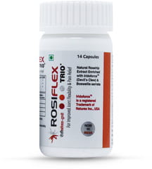 Rosiflex Trio Bottle Of 14 Capsules: Uses, Side Effects, Price & Dosage ...