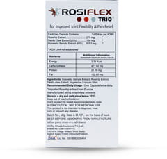 Rosiflex Trio Bottle Of 14 Capsules: Uses, Side Effects, Price & Dosage ...