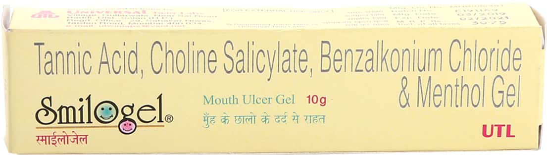 Smilogel Mouth Ulcer Gel: Uses, Side Effects, Price, Dosage & More Info ...