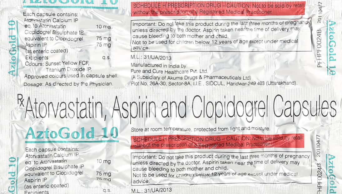 Aztogold 10mg Strip Of 10 Capsules: Uses, Side Effects, Price & Dosage ...
