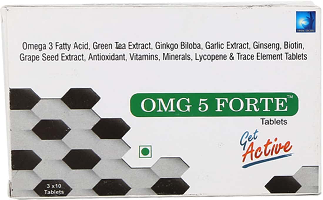 Omg 5 Forte Strip Of 10 Tablets: Uses, Side Effects, Price & Dosage ...