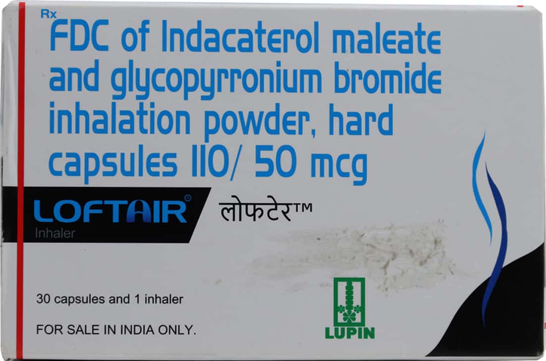 Loftair 110/50mcg Box Of 30 Capsules And 1 Inhaler: Uses, Side Effects ...