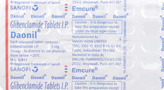Daonil Tablet: Uses, Side Effects, Price, Dosage & More Info - PharmEasy