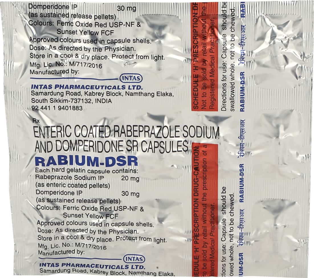 Rabium-DSR Capsule: Uses, Side Effects, Price, Dosage & More Info ...