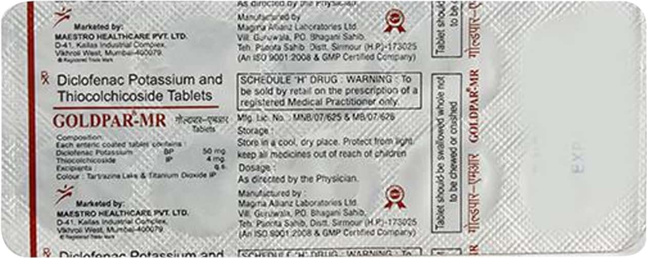 Goldpar Mr Strip Of 10 Tablets: Uses, Side Effects, Price & Dosage ...