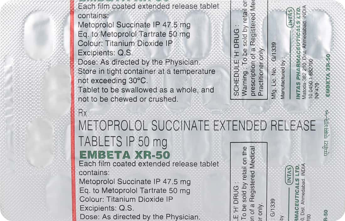 Embeta XR 50 Tablet: Uses, Side Effects, Price, Dosage & More Info ...