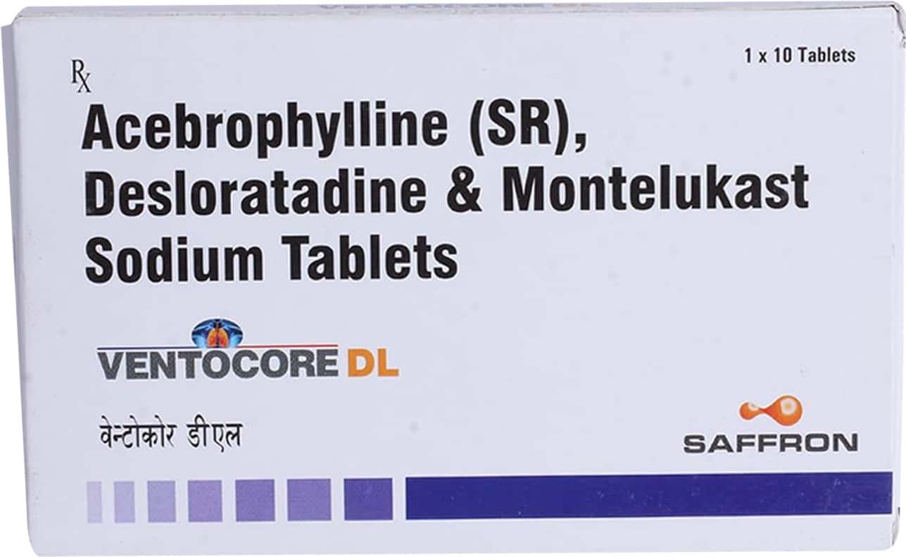 Ventocore Dl Strip Of 10 Tablets: Uses, Side Effects, Price & Dosage ...