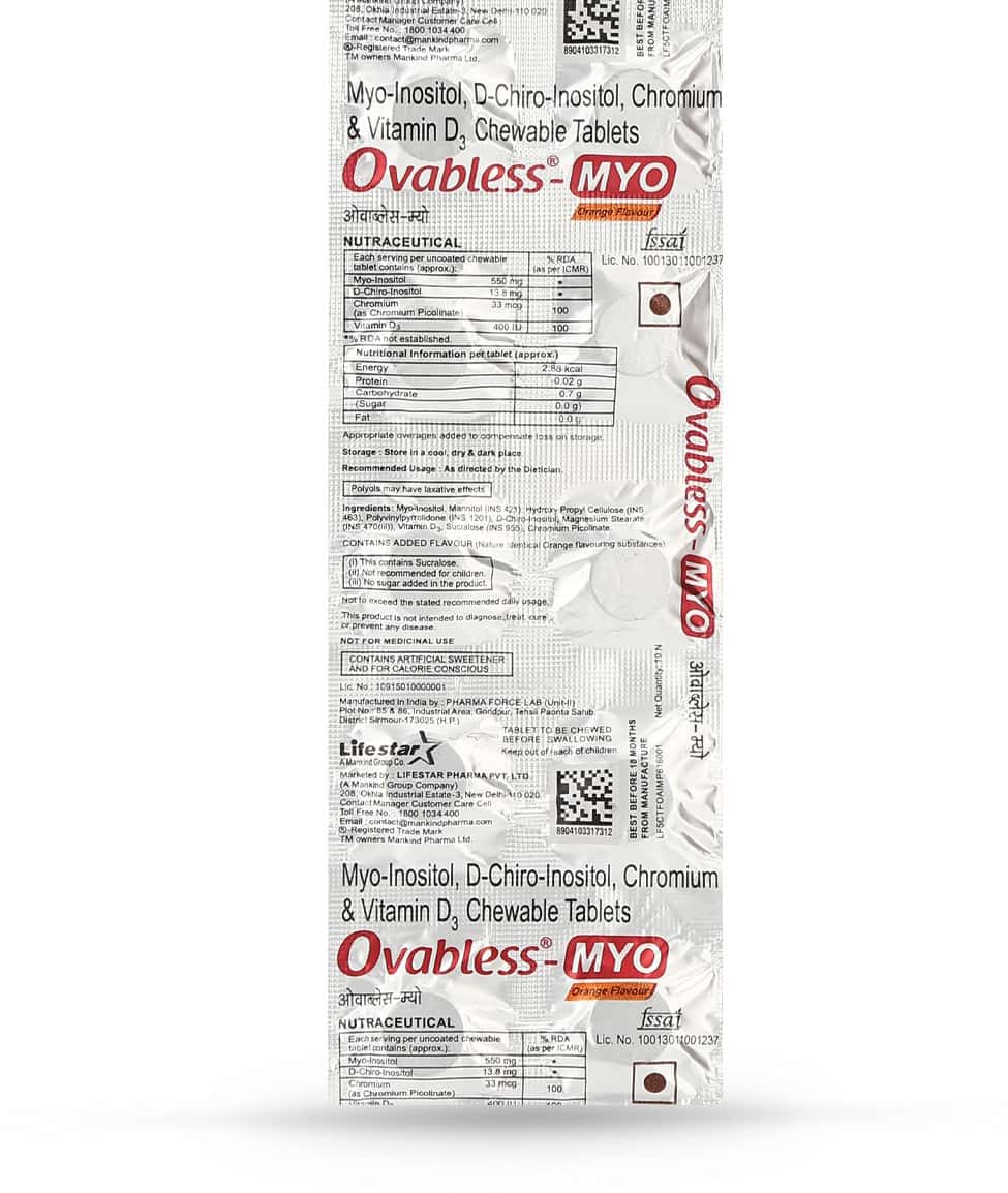 Ovabless-Myo Chewable Tablet: Uses, Side Effects, Price, Dosage & More ...