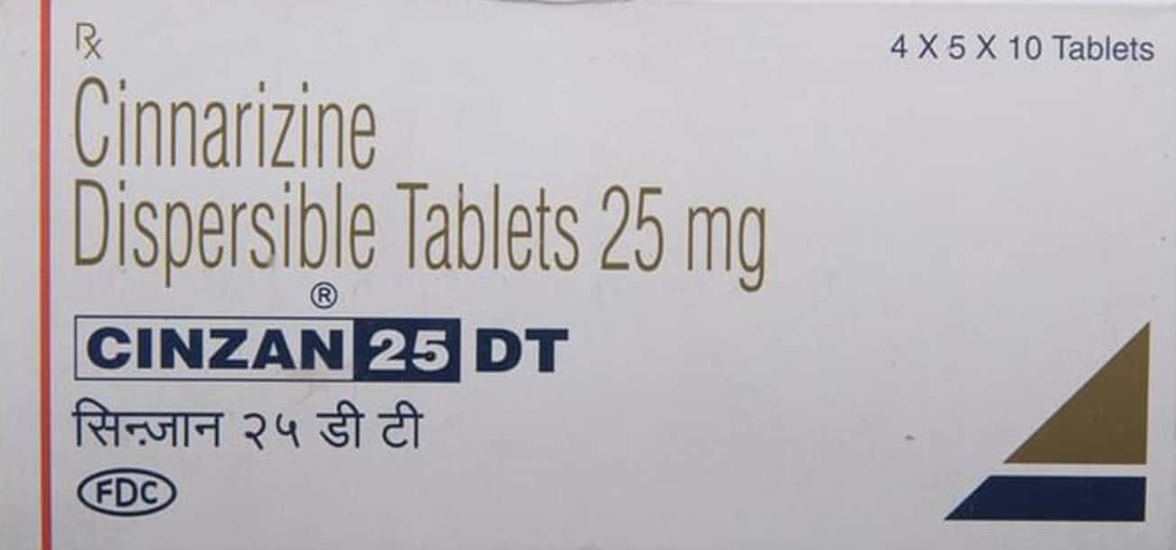 Cinzan Dt 25 MG Tablet (10): Uses, Side Effects, Price & Dosage | PharmEasy
