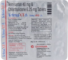 Telma-CT 40/6.25mg Tablet: Uses, Side Effects, Price, Dosage & More ...