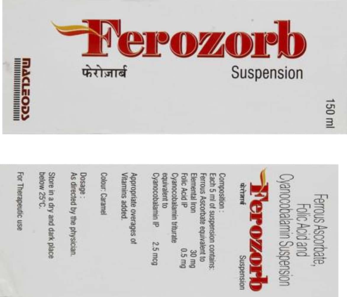 Ferozorb Syrup 150ml: Uses, Side Effects, Price & Dosage | PharmEasy