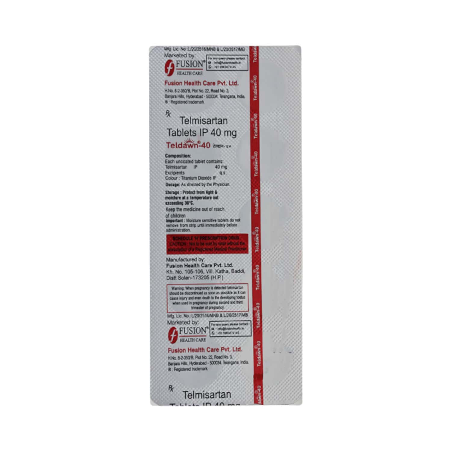 Teldawn 40 MG Tablet (10): Uses, Side Effects, Price & Dosage | PharmEasy