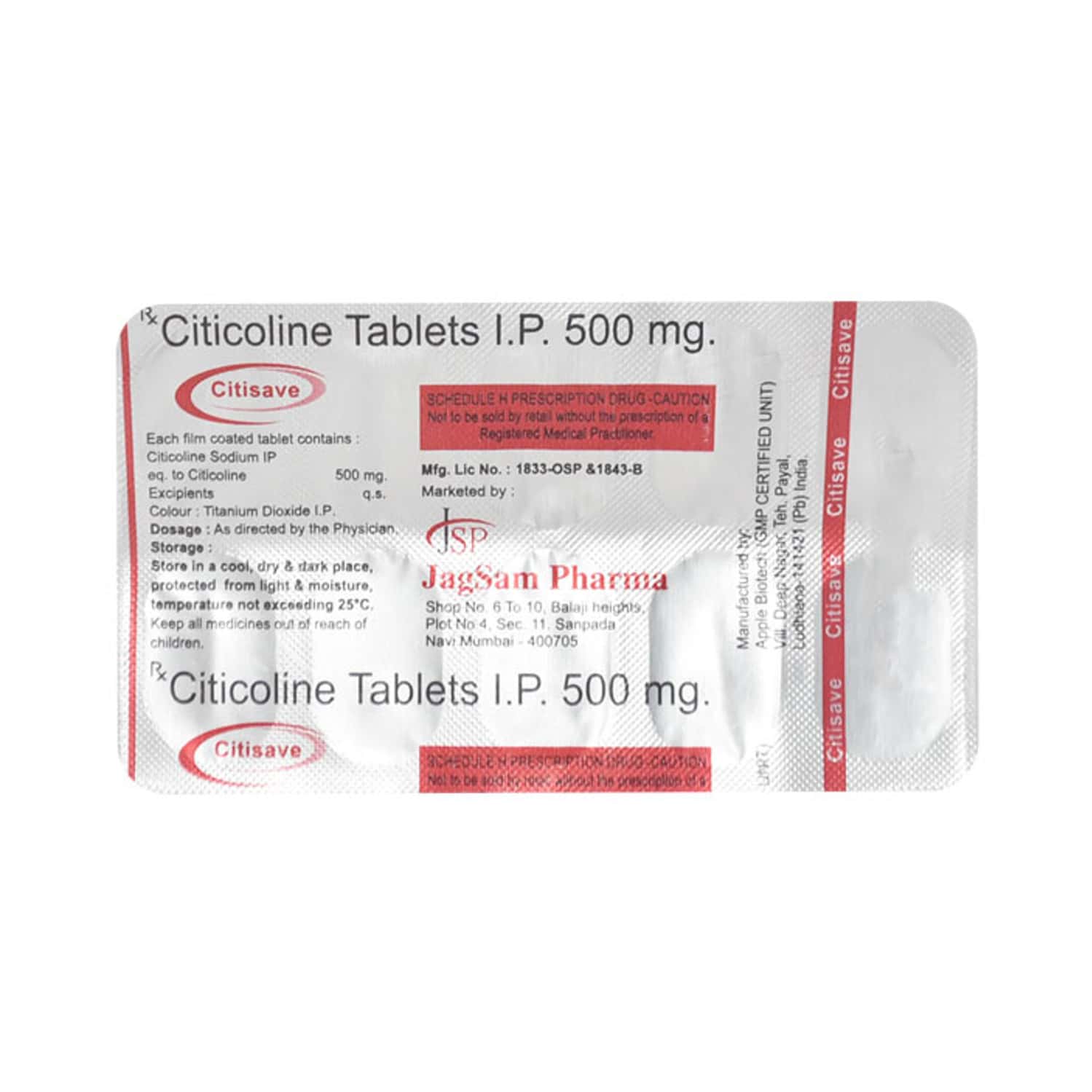 Citisave 500 MG Tablet (10): Uses, Side Effects, Price & Dosage | PharmEasy