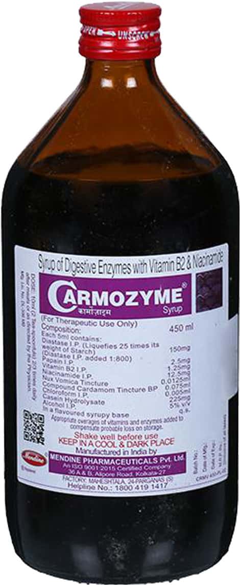 Carmozyme Syrup: Uses, Side Effects, Price, Dosage & More Info - PharmEasy