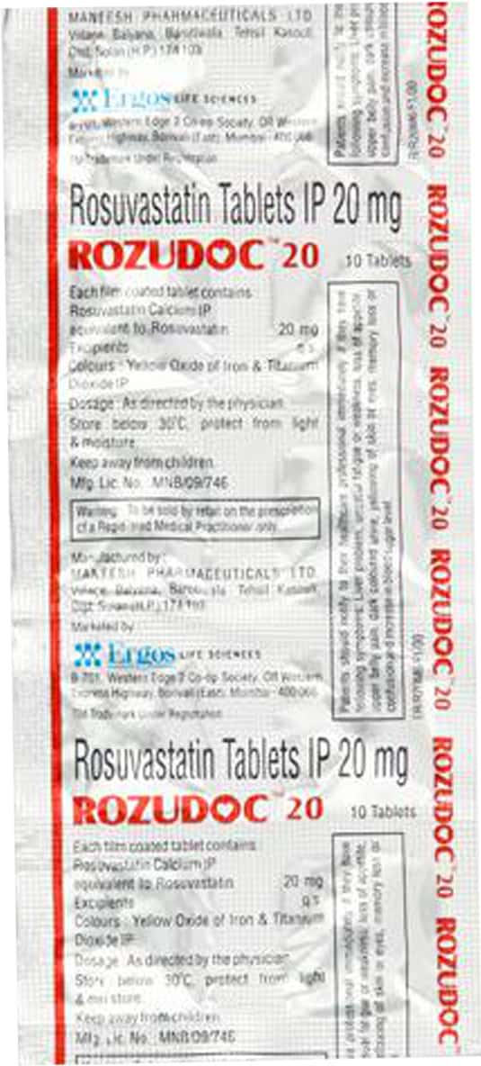 Rozudoc 20 MG Tablet (10): Uses, Side Effects, Price & Dosage | PharmEasy