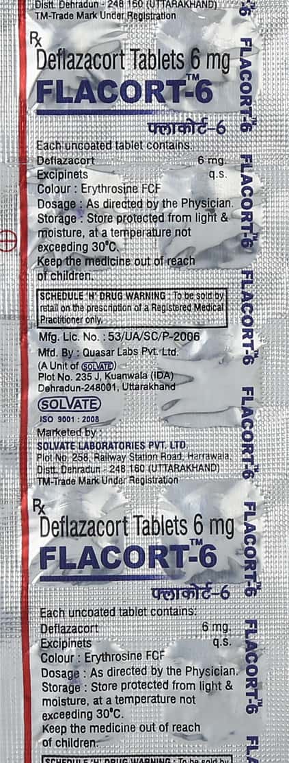 Flacort 6 MG Tablet (10): Uses, Side Effects, Price & Dosage | PharmEasy