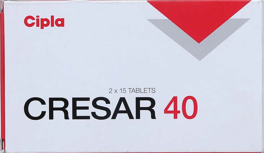 Cresar 40 MG Tablet (15): Uses, Side Effects, Price & Dosage | PharmEasy