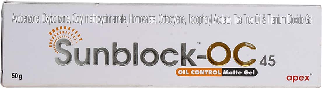 Buy Sunblock Oc 45 Oil Control Matte Tube Of 50gm Gel Online & Save Up ...