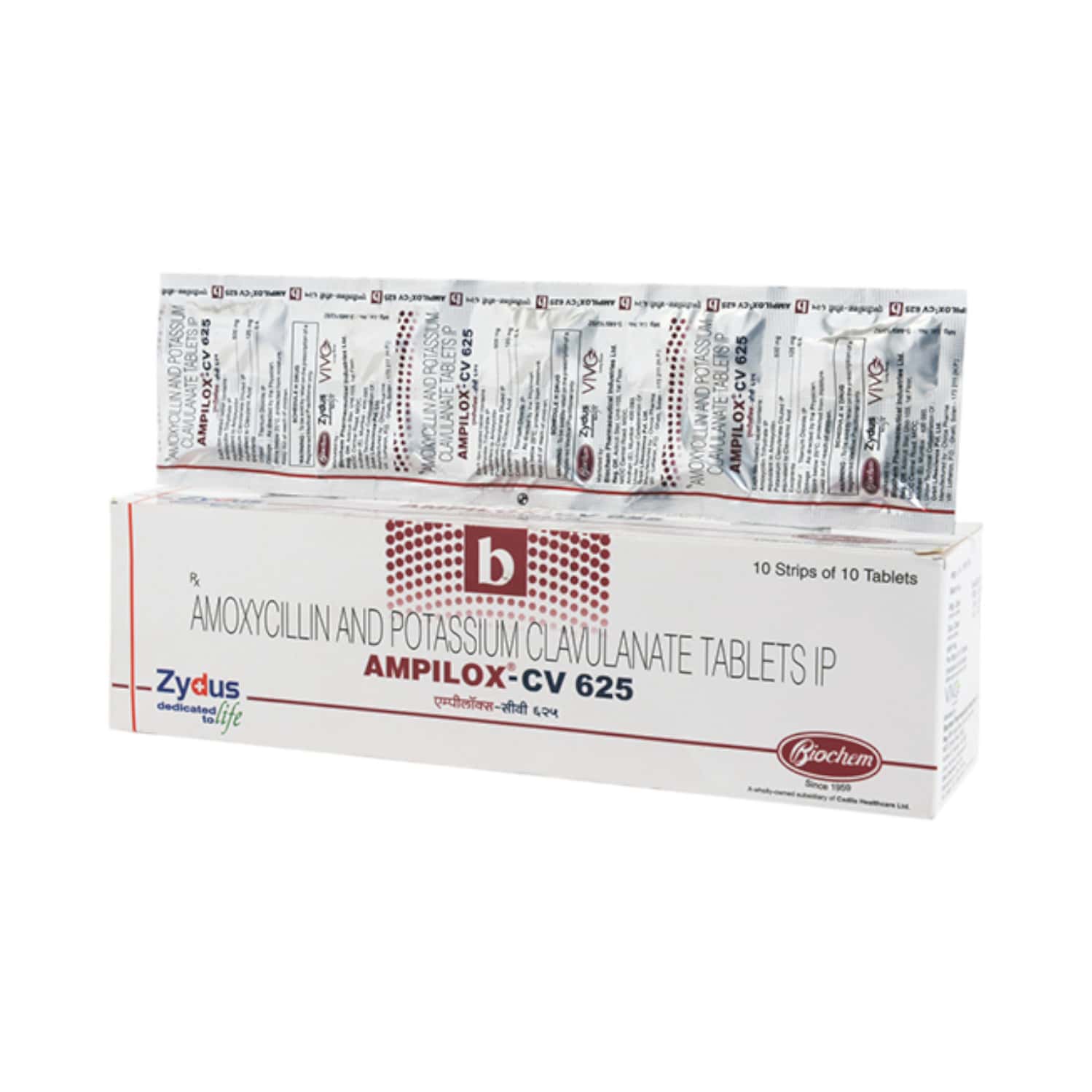 Ampilox Cv 625mg Strip Of 10 Tablets: Uses, Side Effects, Price ...