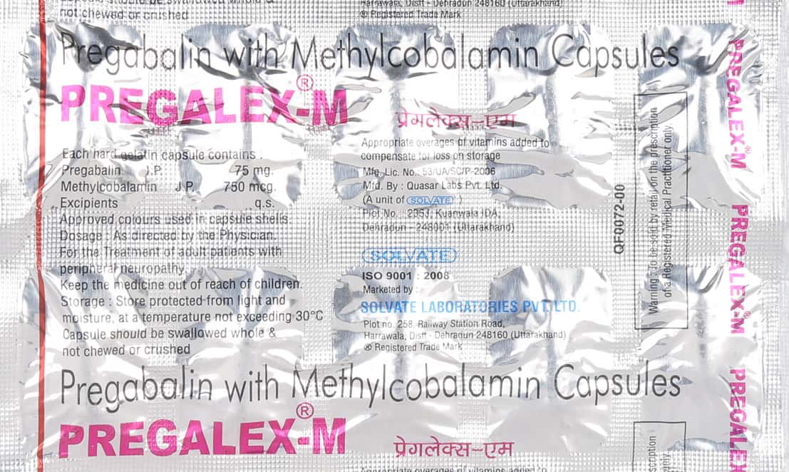 Pregalex M Strip Of 10 Capsules: Uses, Side Effects, Price & Dosage ...