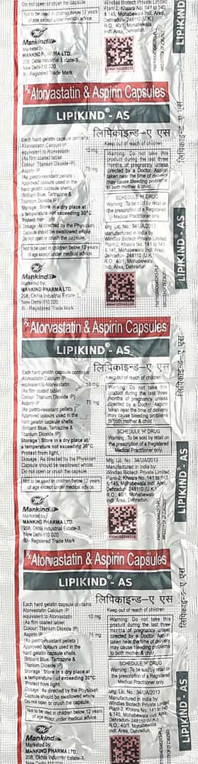 Lipikind-AS Capsule: Uses, Side Effects, Price, Dosage & More Info ...