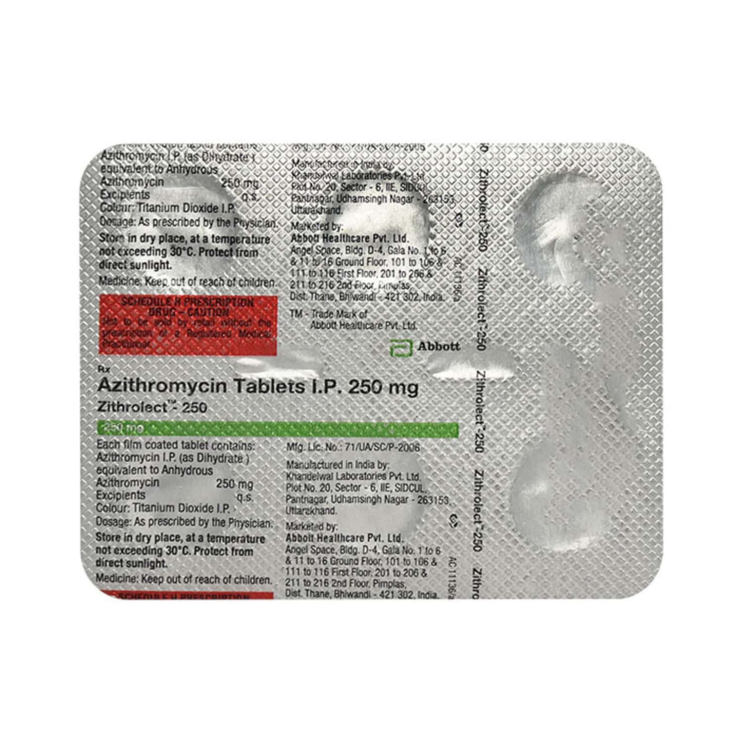 Zithrolect-250 Tablet: Uses, Side Effects, Price, Dosage & More Info ...