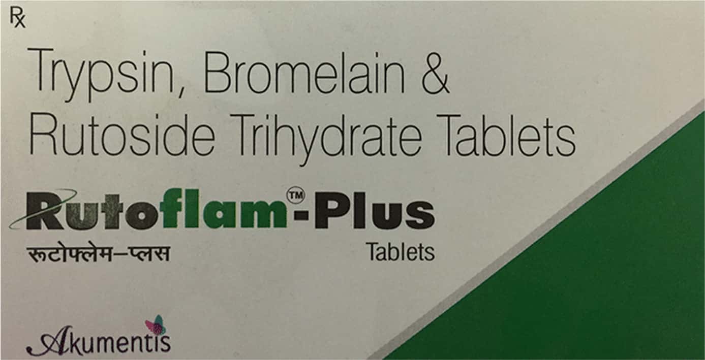 Rutoflam Plus Strip Of 10 Tablets: Uses, Side Effects, Price & Dosage ...