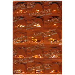 Citravite Xt Orange Flavour Strip Of 15 Chewable Tablets: Uses, Side ...