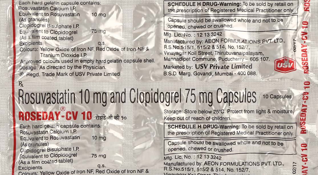 Roseday Cv 10mg Strip Of 10 Capsules: Uses, Side Effects, Price ...