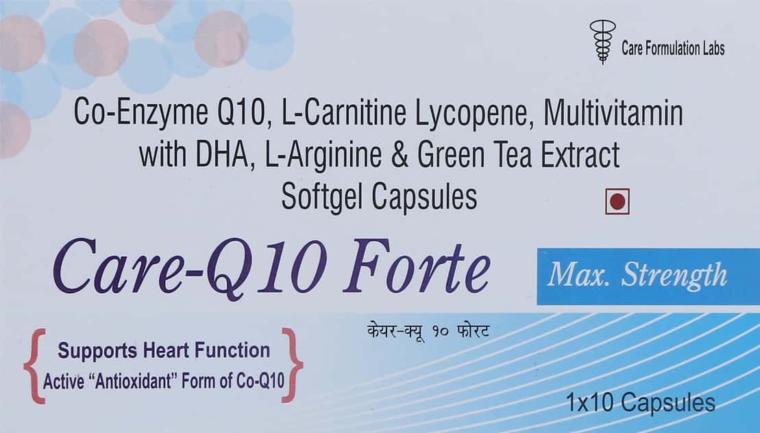 Buy Care Q10 Forte Strip Of 10 Softgel Capsules Online & Save Up to 24% ...