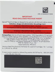 Eglucent Rapid 100 IU/ML Solution For Injection (3): Uses, Side Effects ...
